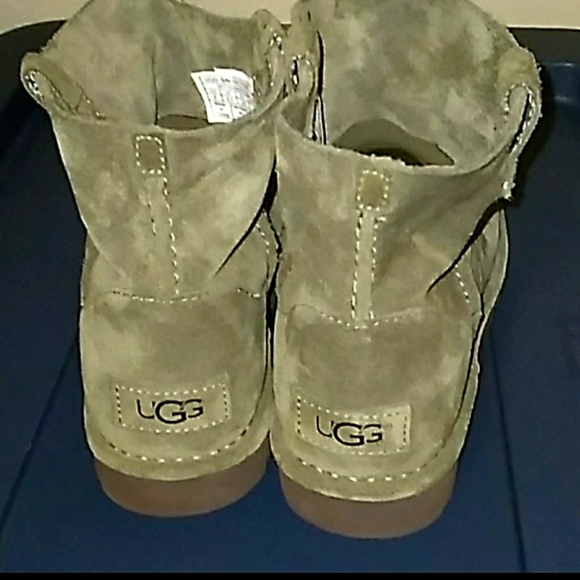 UGG | Shoes | Rare Ugg Green Suede Classic Unlined Booties | Poshmark